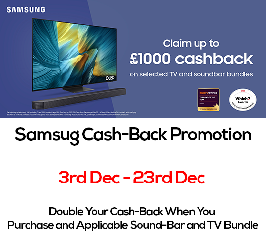 Samsung Sound-Bar and TV Bundle Cash-Back Promotion - Fortuna Jersey