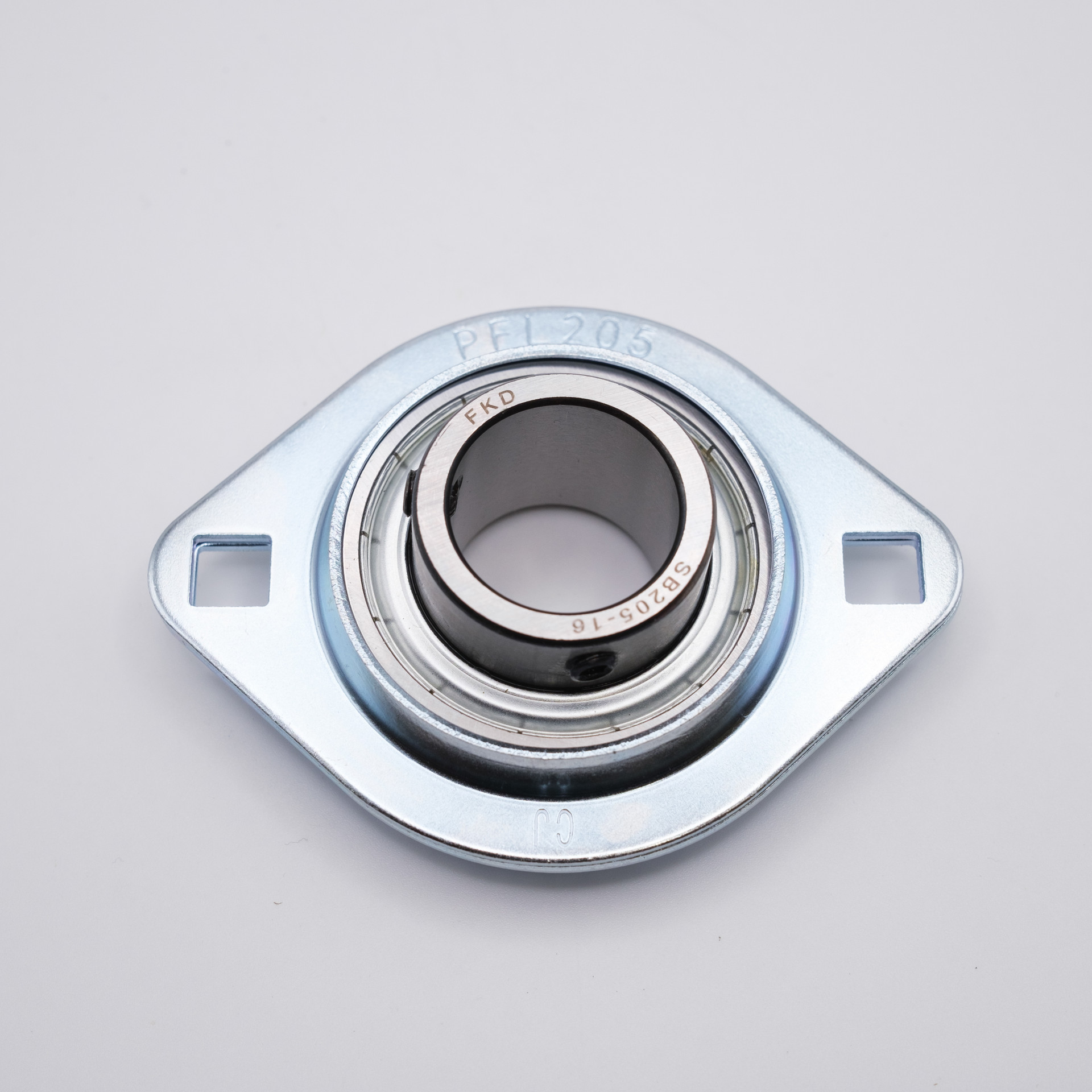SBPFL206-20 Pressed Steel 2 Bolt Flange Set Screw Ball Bearing Shaft ...