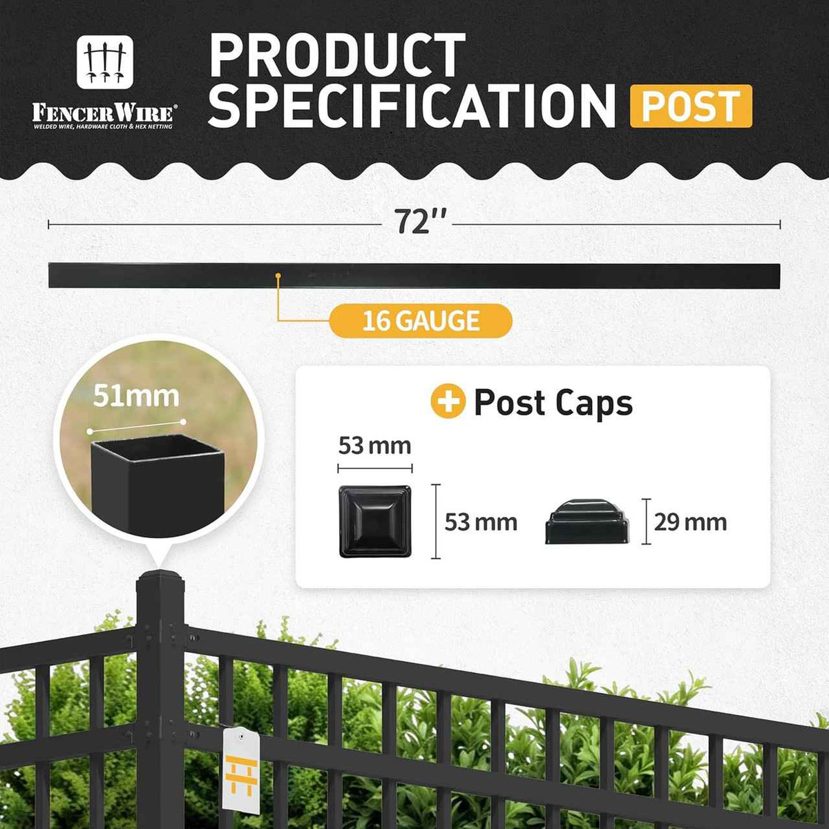 6FT Heavy Duty Outdoor Fencing Post, Multiple Options
