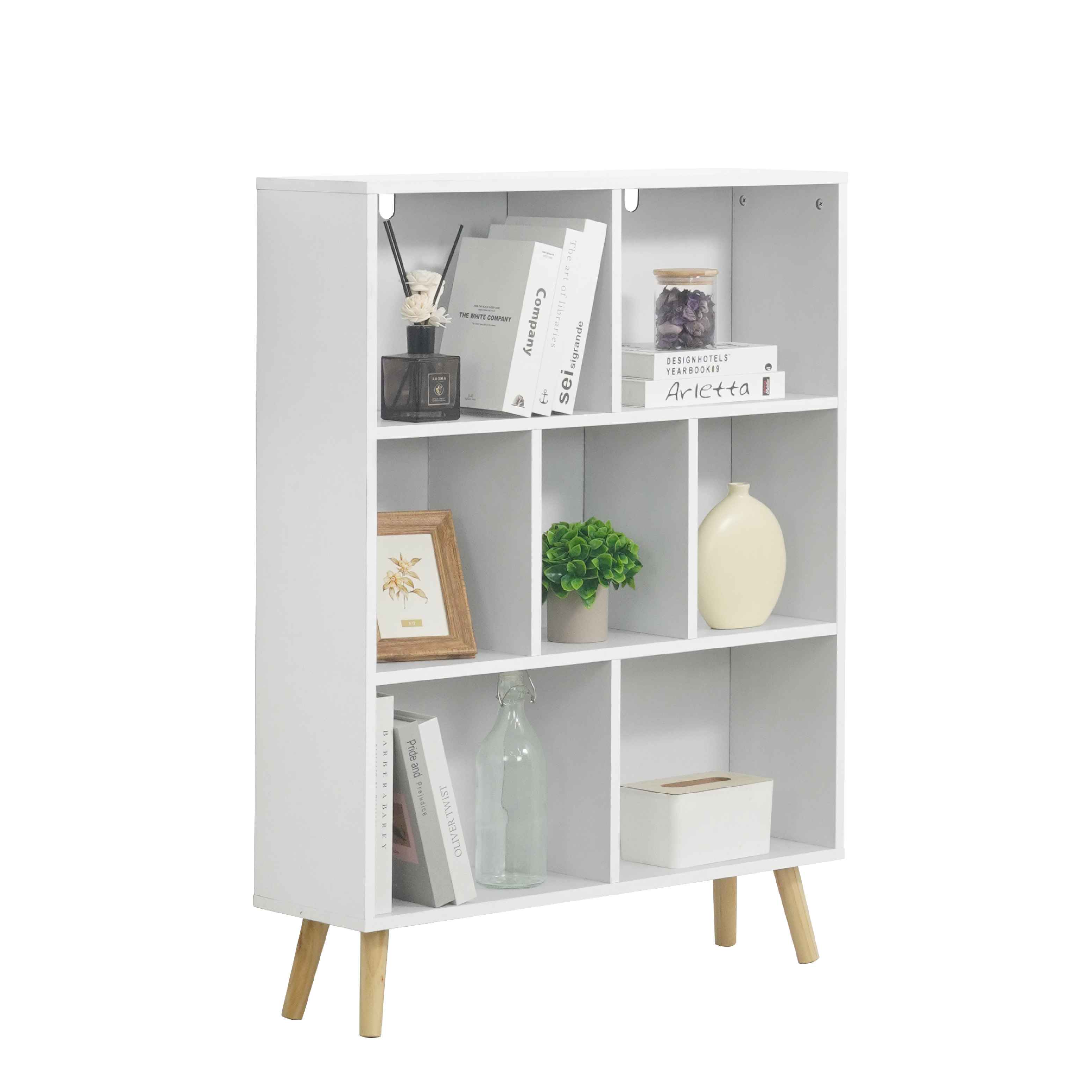 32” Wide Wooden Cube Storage Organizer with Legs