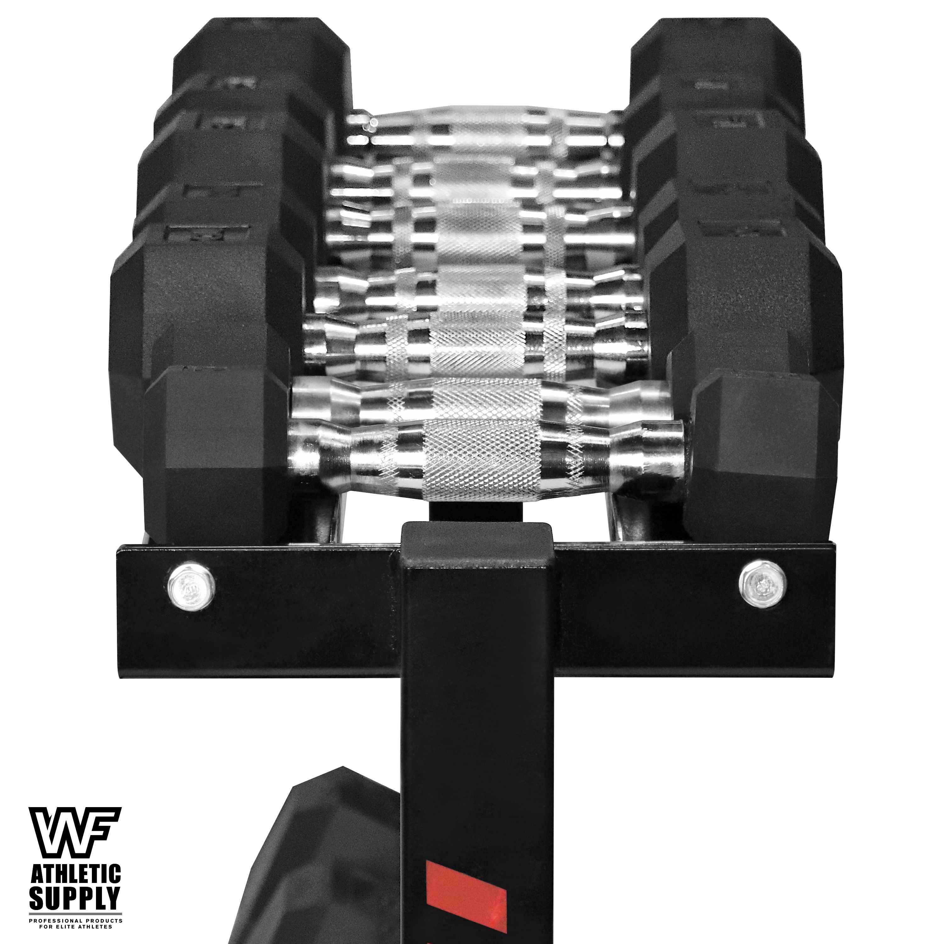 5-30 LB Rubber Hex Dumbbell Set with Rack