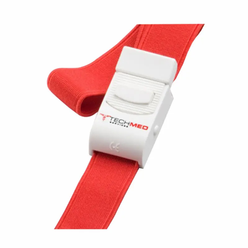 Tech‑Med Push‑Button Non-Latex Tourniquet – Red, Reusable | MedicalEx