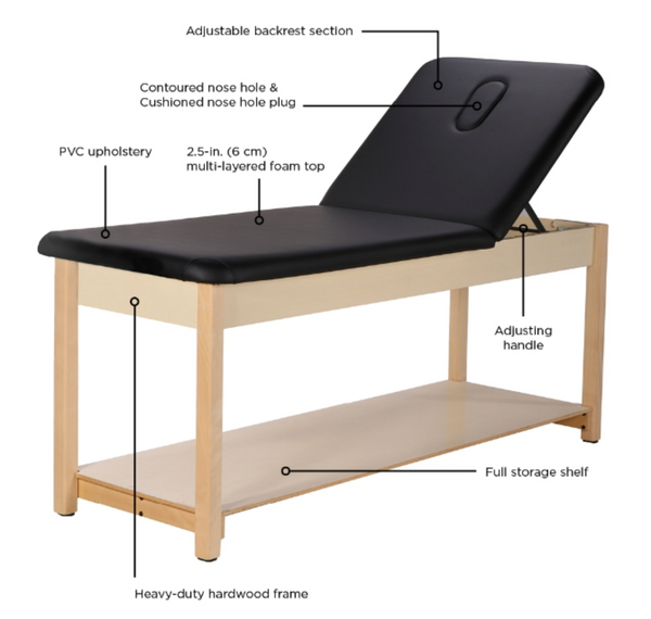 Treatment Table with Adjustable Backrest