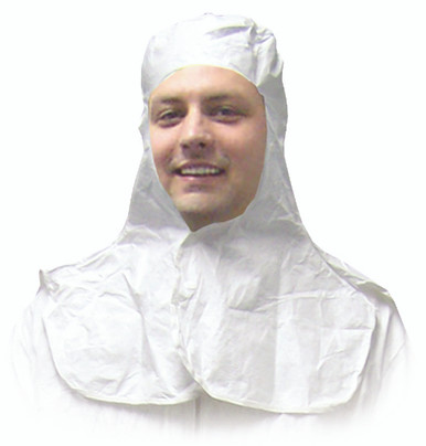 Aspen Precept Tyvek Hood – Full Face, Latex-Free, Snap Fit, White ...