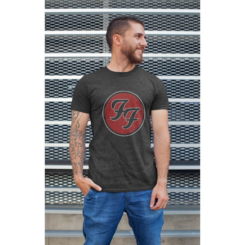 Foo Fighters Unisex T-Shirt FF Logo Black