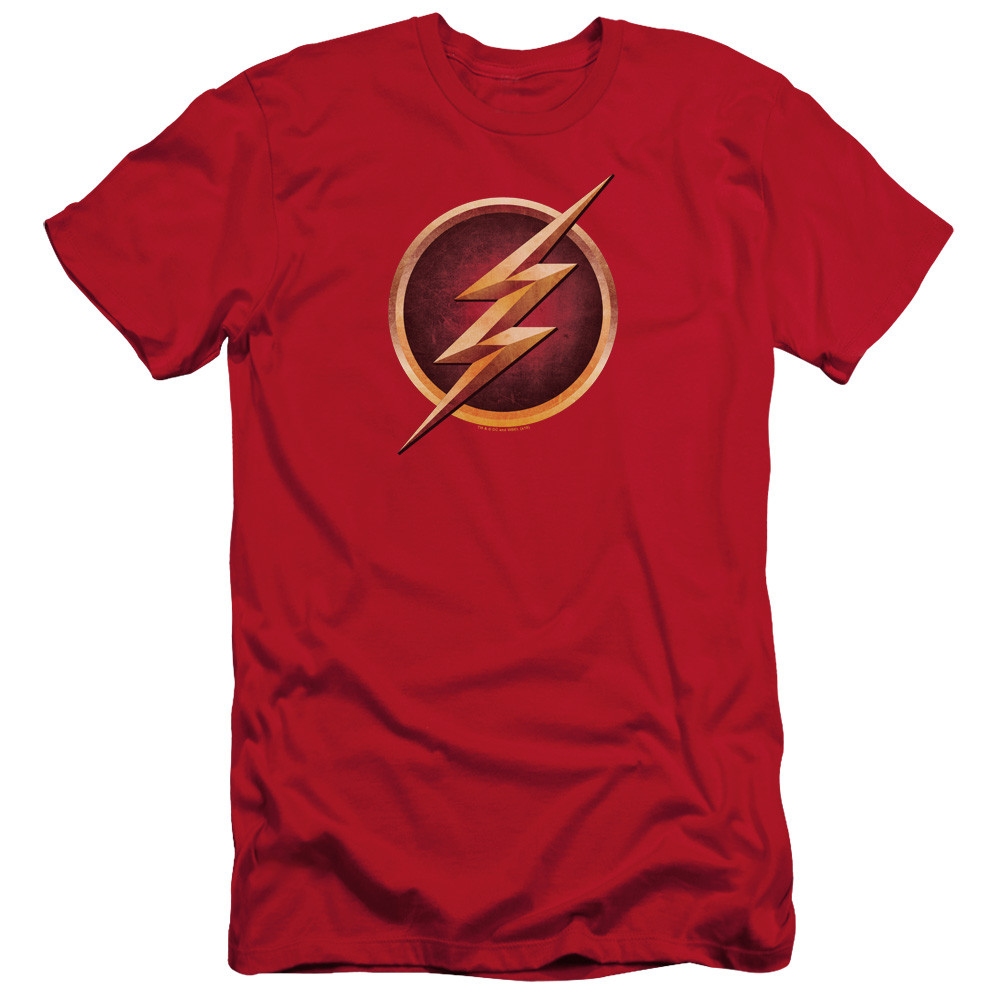The Flash Chest Logo Adult 30/1 T-Shirt Red