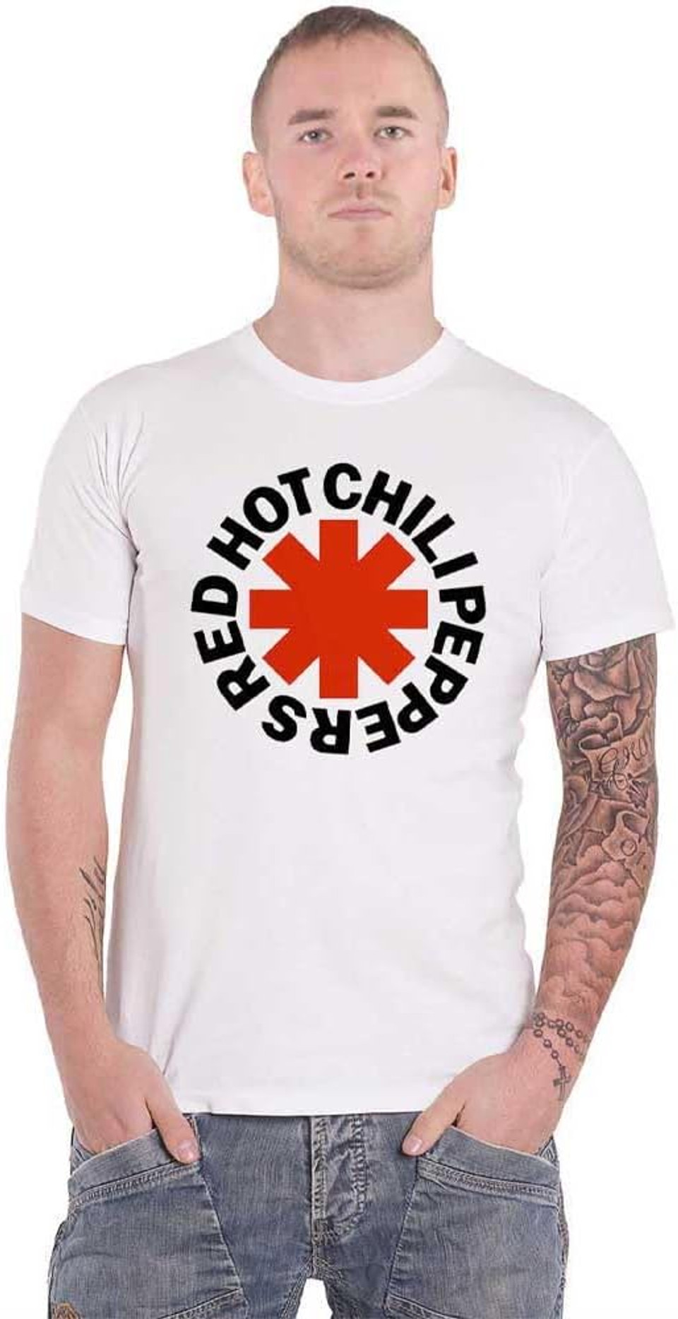 Red Hot Chili Peppers Unisex T-Shirt Red Asterisk - Official Band Shirts