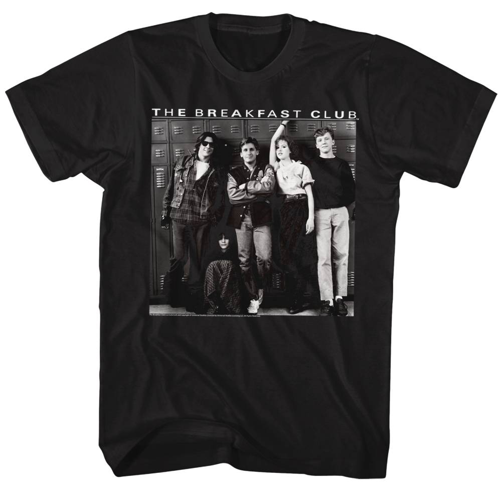 Breakfast Club Locker Group Shot Black Adult T-Shirt