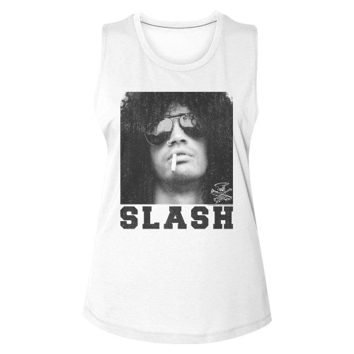 Slash Smoking Slash White Women's Muscle Tank Top T-Shirt