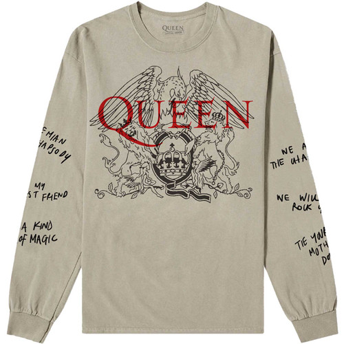 Queen Unisex Long Sleeve T-Shirt Handwritten (Sleeve Print)