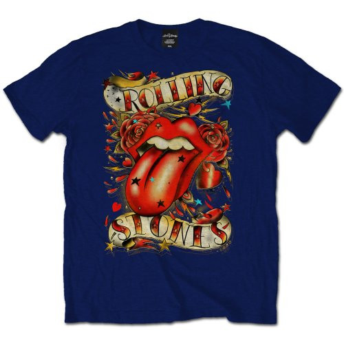 The Rolling Stones Unisex T Shirt Tongue And Stars