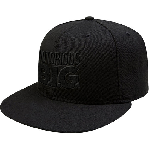 Notorious B.I.G. Unisex Snapback Hat Cap Logo Black