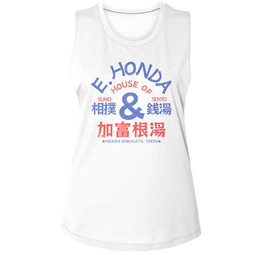 Street Fighter Sumo And Sento White Women's Muscle Tank Top