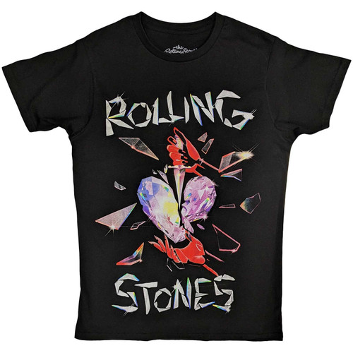 Rolling Stones Unisex T Shirt Hackney Diamonds Heart Black