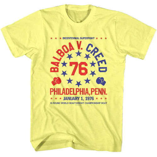 Rocky Balboa V Creed 76 Yellow Heather T-Shirt