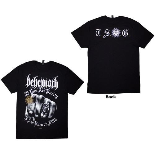 Behemoth Unisex T-Shirt The Shit Ov God Purity Fist (Black) (Back Print)