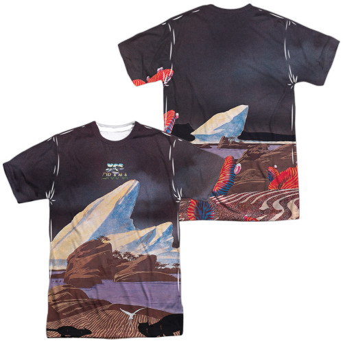 Yes Drama (Front/Back Print) Adult Sublimated Crew T-Shirt White