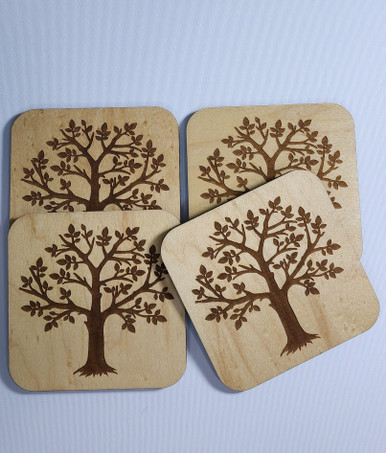 Tree Wood Coasters - Dakota Rustic Creations