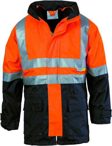 Hi Vis 4 in 1 Two Tone Breathable Jacket with Vest and 3M R/Tape ...