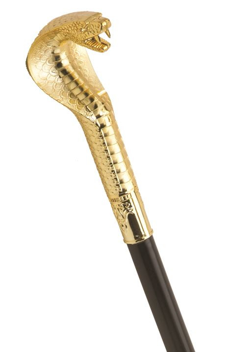 Gold Plastic Cobra Staff