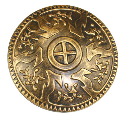 Round Roman Shield Gold
