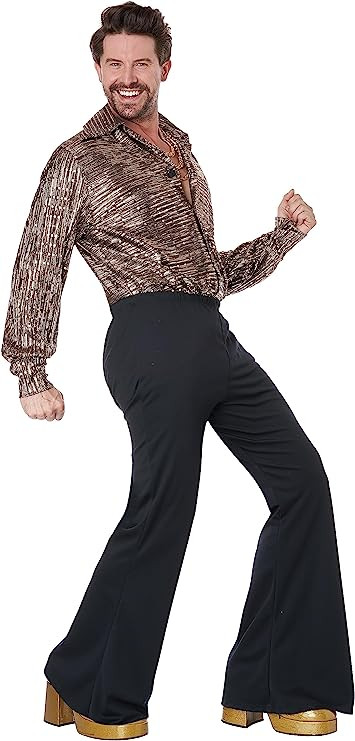 70s Disco Guy in Plus - Theatrical Makeup Supplies at Echoes of Time