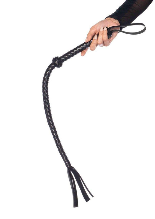 Faux Leather Braided Mini Whip