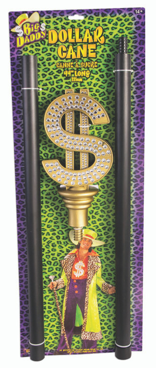 Gold Pimp Dollar Sign Cane
