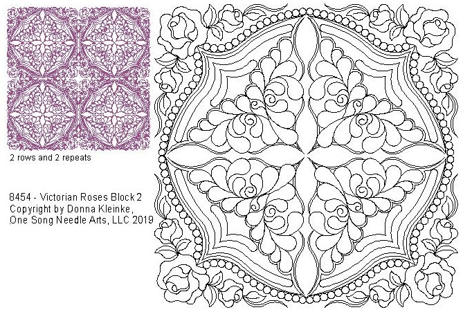 Victorian Roses Block 2 - #8454 - One Song Needle Arts
