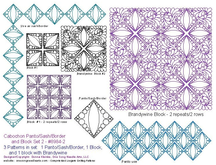 Cabochon Panto/Sash/Border and Block Set 2 - #8984-2 (Brandywine) - One ...
