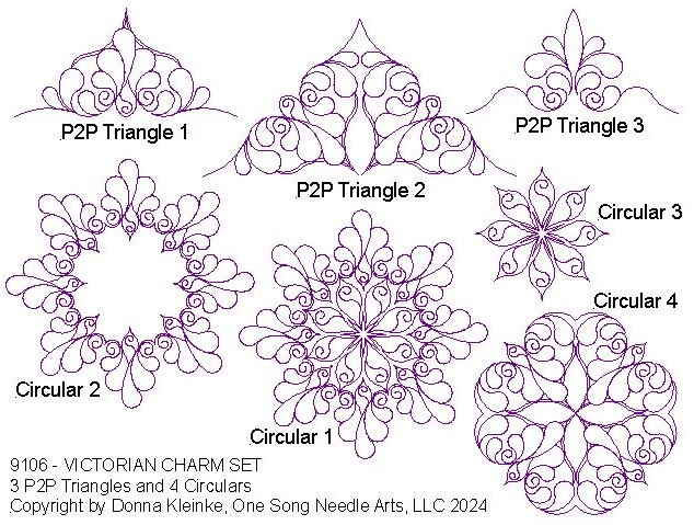 VICTORIAN CHARM SET #1 - #9106 - 27 Patterns - One Song Needle Arts
