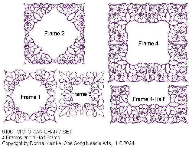 VICTORIAN CHARM SET #1 - #9106 - 27 Patterns - One Song Needle Arts