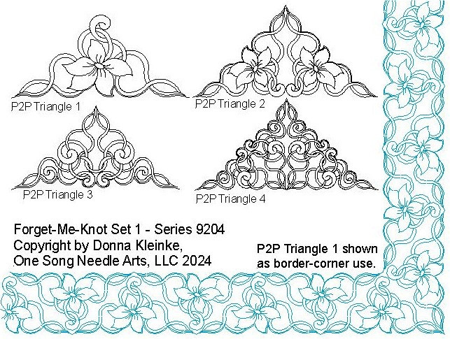 FORGET-ME-KNOT SET 1 (#9204 series) -26 PATTERNS - One Song Needle Arts