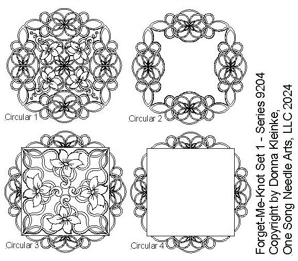 FORGET-ME-KNOT SET 1 (#9204 series) -26 PATTERNS - One Song Needle Arts