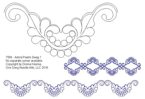 Adora Pearls Swag Border 1 - #7586 - One Song Needle Arts