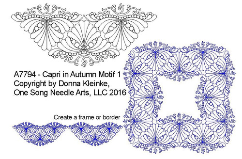 Capri in Autumn Motif 1 - #A7794 - VP37 - One Song Needle Arts