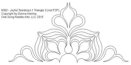 Joyful Teardrops Triangle 3 - #6363 - VP24 - One Song Needle Arts