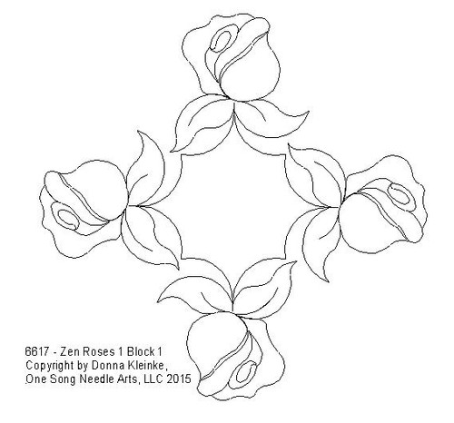 Zen Roses 1 Block 1 - #6617 (Incl in Block Pkg #1-Simple-Density) - One ...