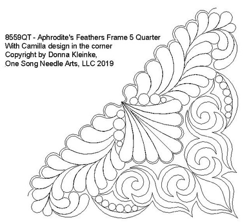 Aphrodite's Feathers Frame 5 Quarter - #8559QT - One Song Needle Arts