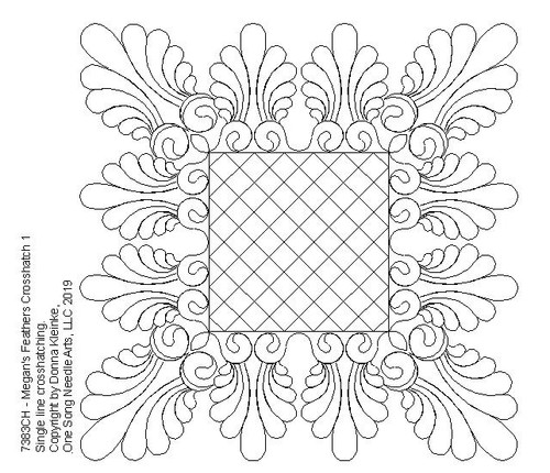 Megan's Feathers Crosshatch 1 (block) - #7383CH - VP28 - One Song ...