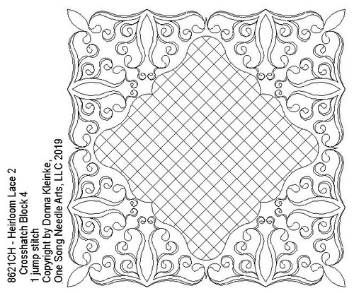 Heirloom Lace Crosshatch 2 Block 4 - #8621CH - One Song Needle Arts