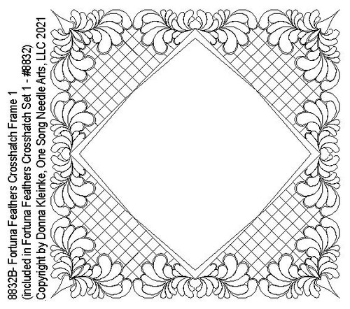 Fortuna Feathers Crosshatch Frame 1 - #8832B (included in Fortuna ...