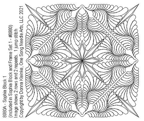 Sophia Block 1 - #8980A (included in Sophia Block and Frame Set 1 ...