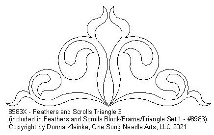 Feathers and Scrolls Triangle 3 - #8983X (included in Feathers and ...