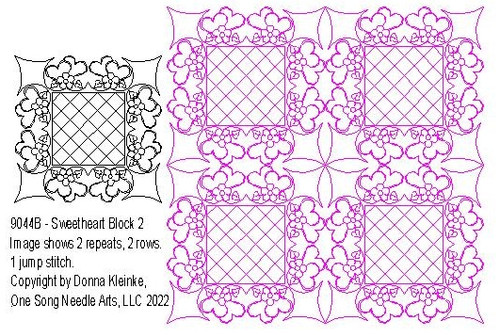 Sweetheart Block 2 - #9044B (in Pkg #2 - August 2022) - One Song Needle ...