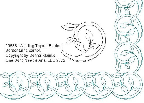 Whirling Thyme Border 1 - #9053B (in Pkg #3 - Sept 2022) - VP10 - One ...