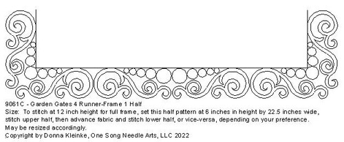 Garden Gates 4 Runner-Frame 1 Half - #9061C (in Pkg #3 - Sept 2022 ...