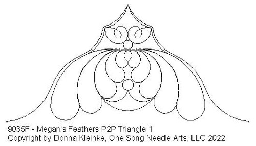 Megan's Feathers P2P Triangle 1 - #9035F (in Pkg #4 - Oct 2022) - One Song Needle Arts