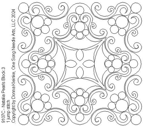 Natalia Pearls Block 3 -# 9107C (In Pkg #8-Jan-2024-A) (Incl in Block ...