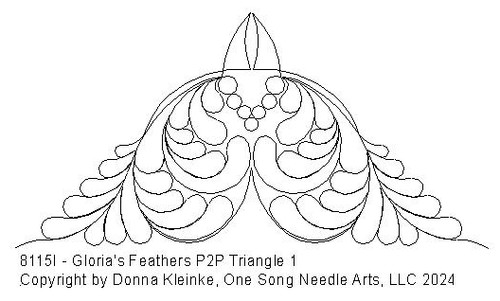 Gloria's Feathers P2P Triangle 1 - #8115I (In Pkg #11-March 2024-B) (Incl in Triangles-Pkg#2-P2P ...